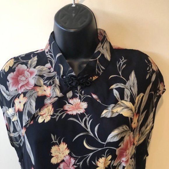 Talbots | Dresses | Vintage Mandarin Style Cocktail Evening Dress | Poshmark